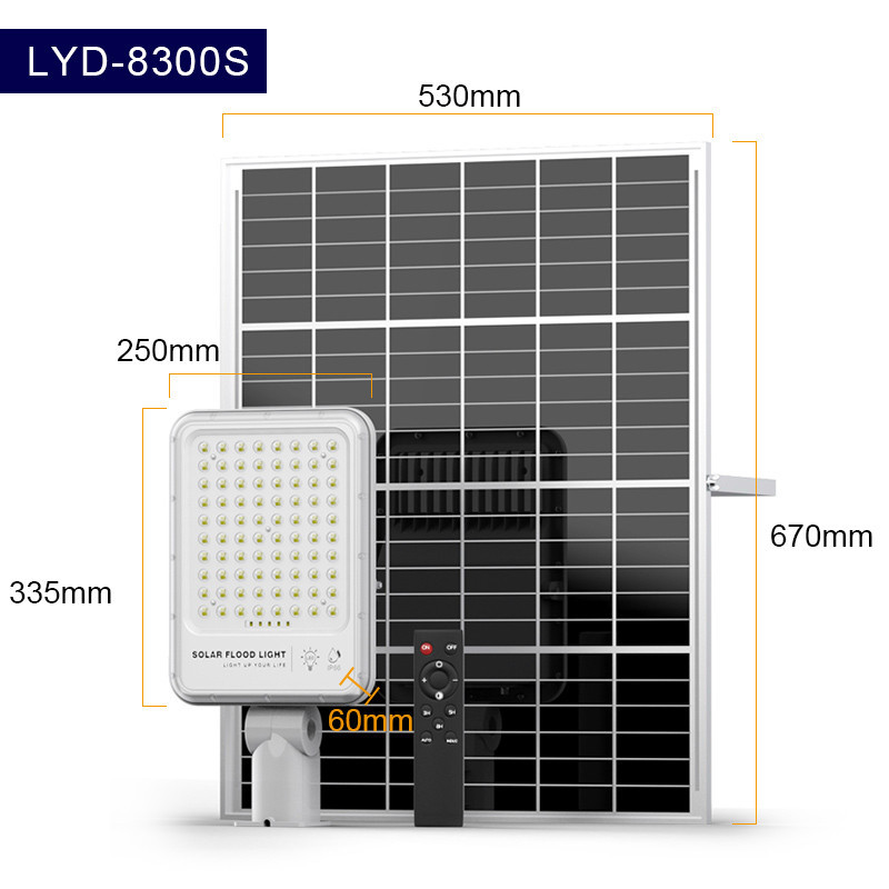 Solar Powered Waterproof Flood Lights With 3.2V 40AH Battery 120° Beam ...