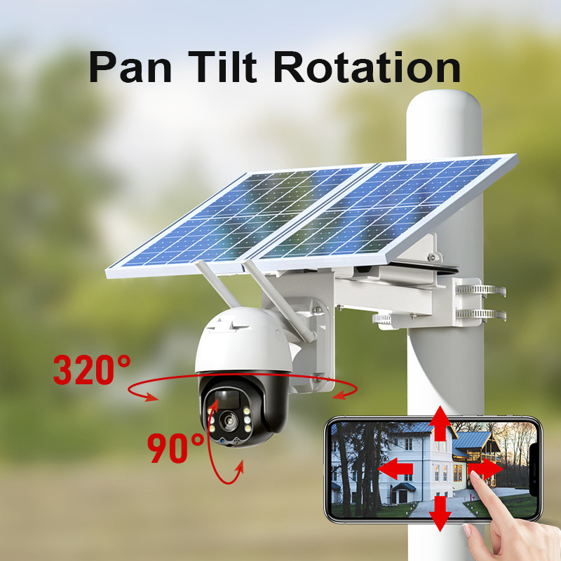 Solar SD Card 4g Ptz Cctv Camera 4g Solar Bullet Camera